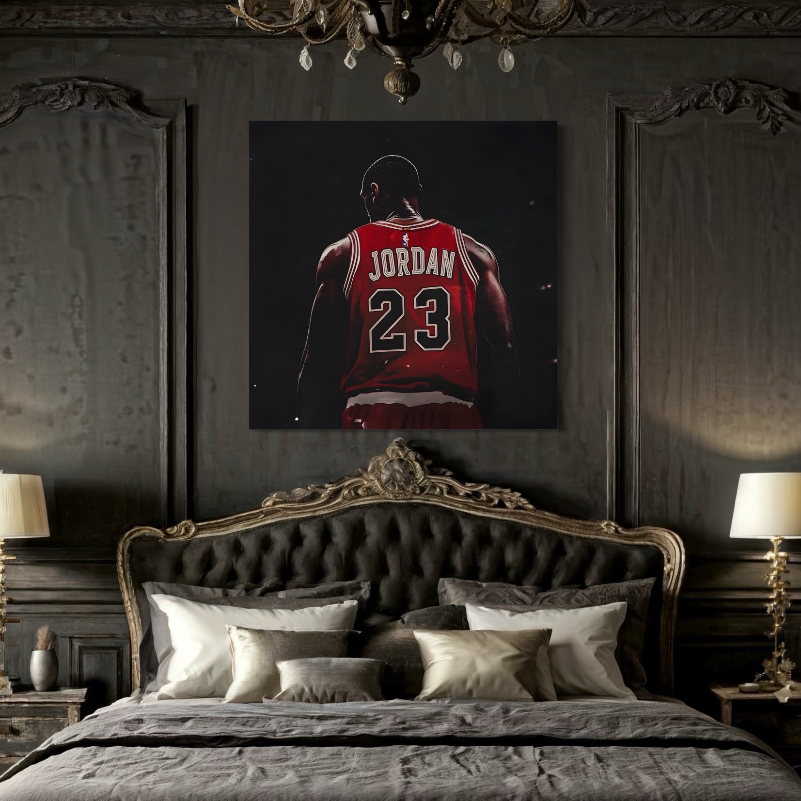 Tableau NBA Michael Jordan Dos – Déco Murale Classique | Fabulartz.fr