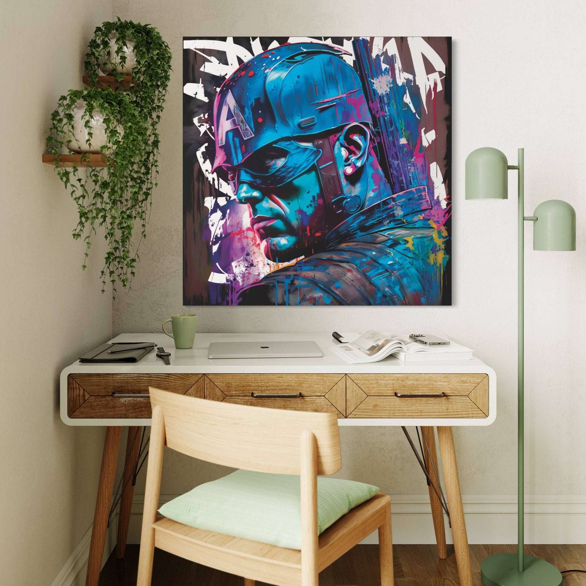 Tableau Captain America - Pop Art - Deco Moderne | Fabulartz.fr