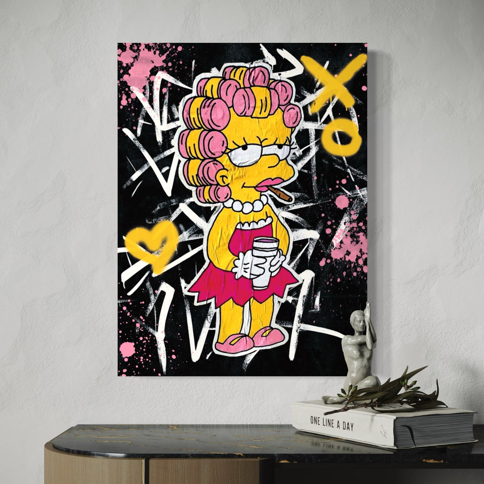 Tableau Simpson - Lisa Pop Graffiti Street Art | Fabulartz.fr