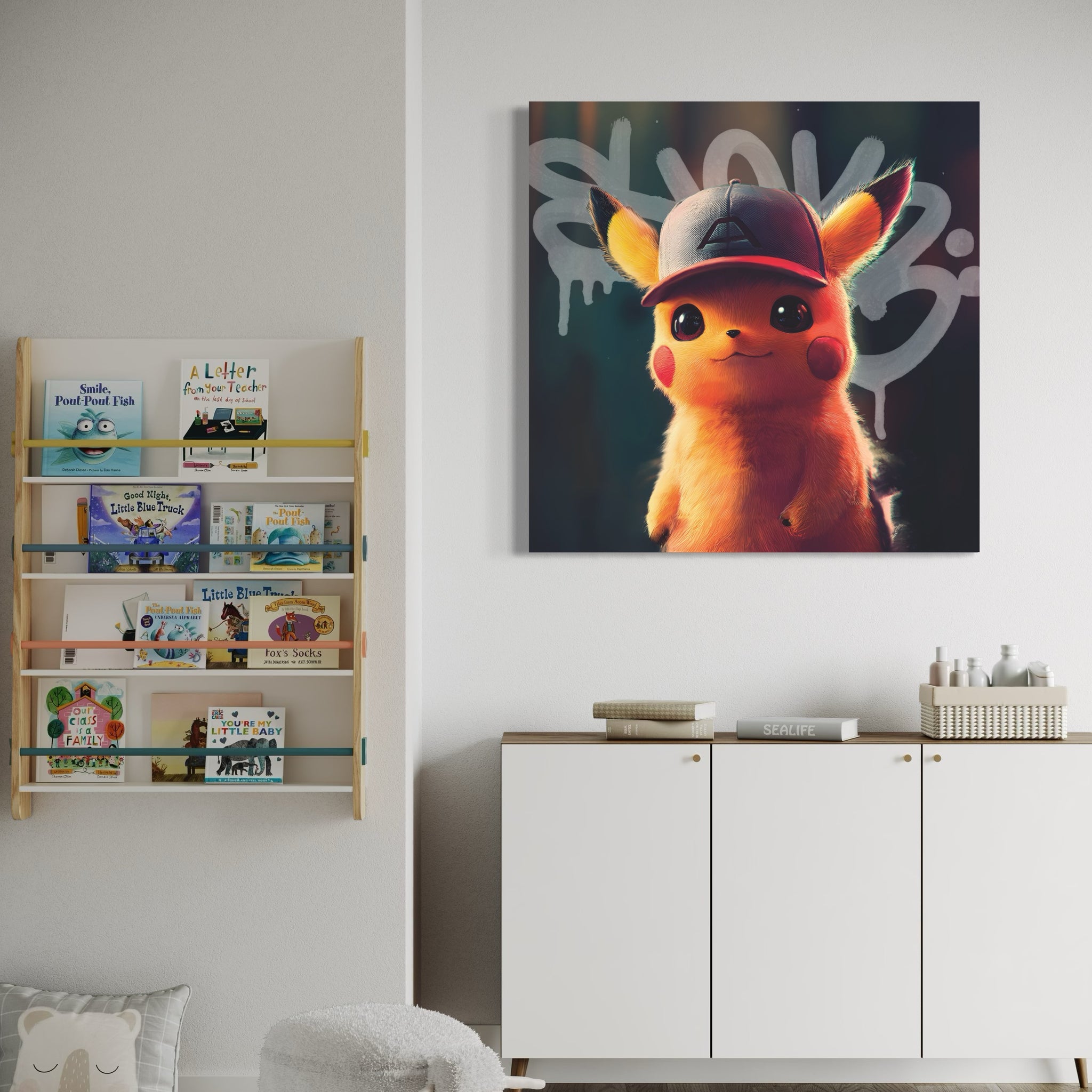 Painting Pokémon Pikachu Urban Style - Design Wall Decoration ...