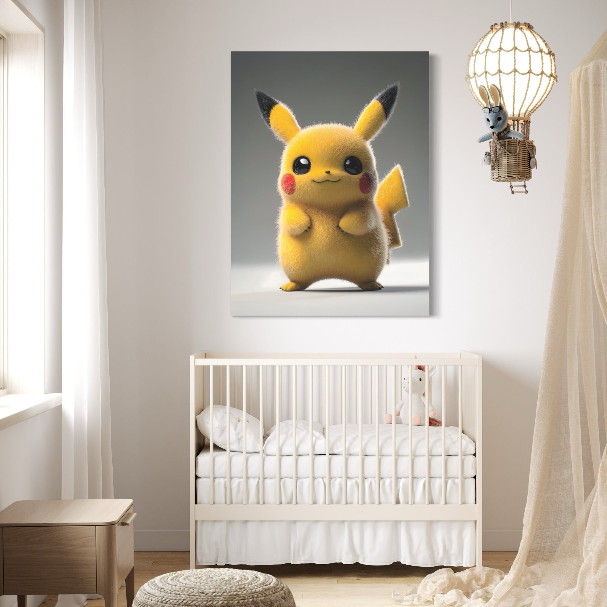Tableau Pokémon Pikachu Douceur Réaliste - Déco Murale Moderne ...