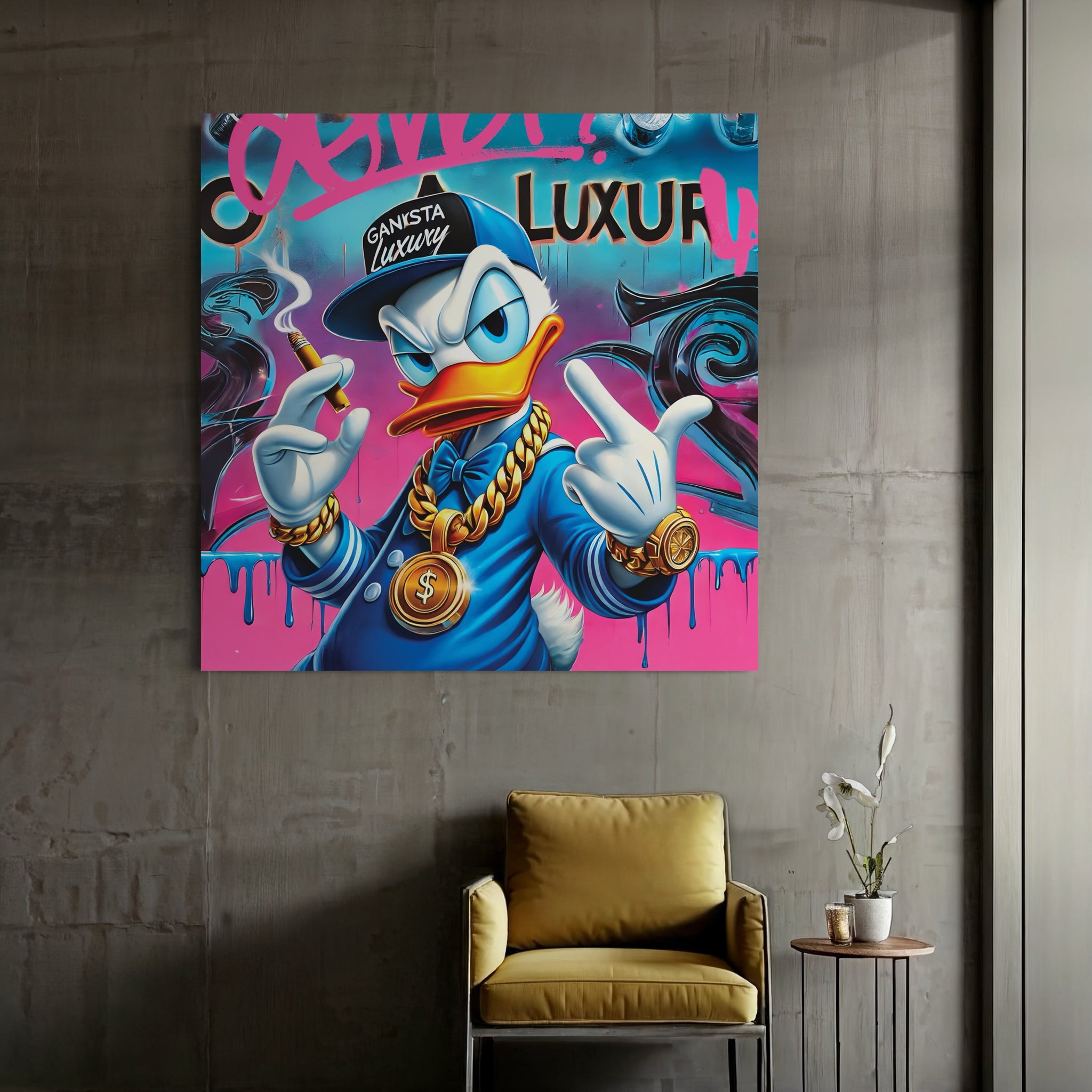 Tableau Donald Duck Luxe États-Unis - Déco Murale Design | Fabulartz.fr