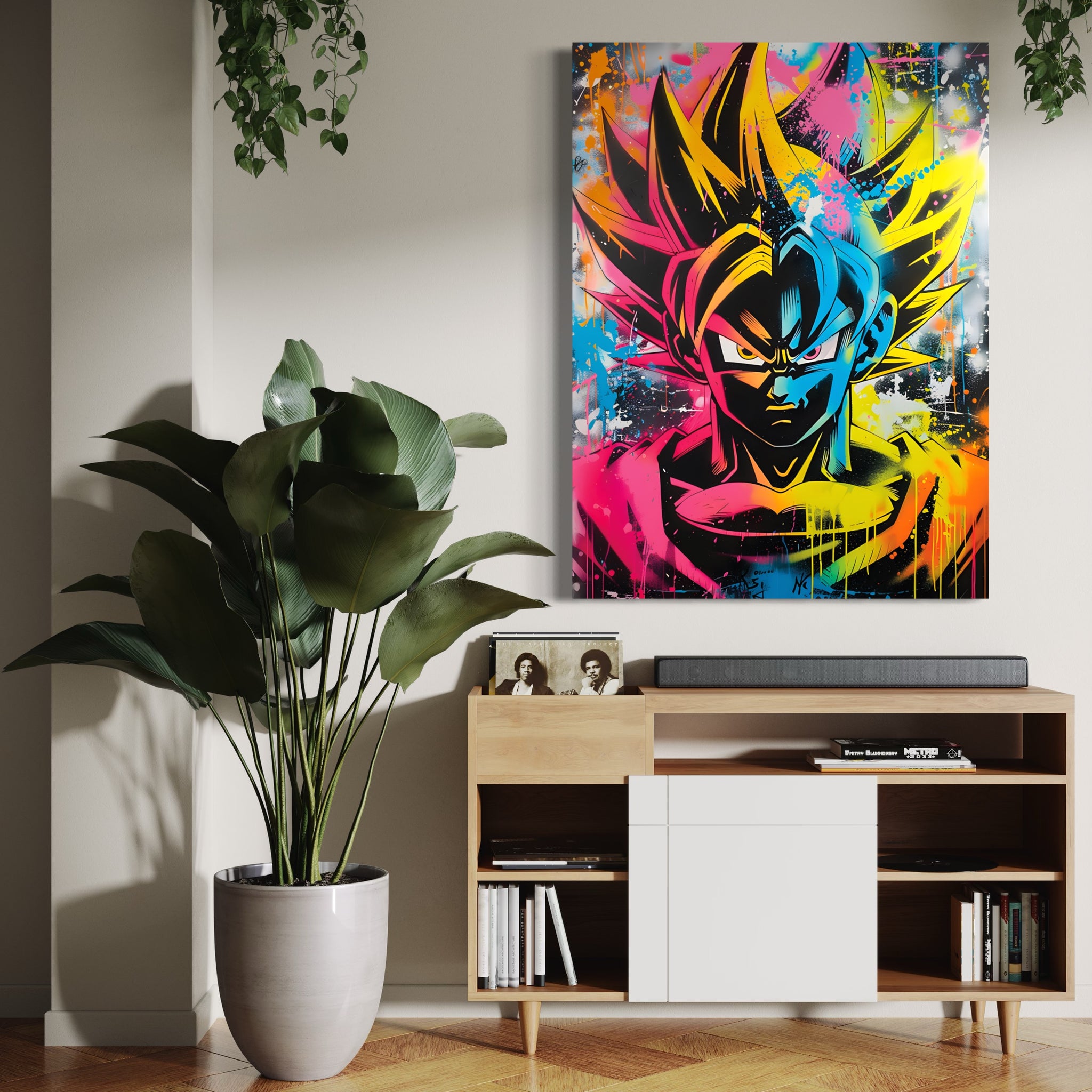 Tableau Dragon Ball Z - Goku Super Saiyan Coloré - Décoration Murale ...