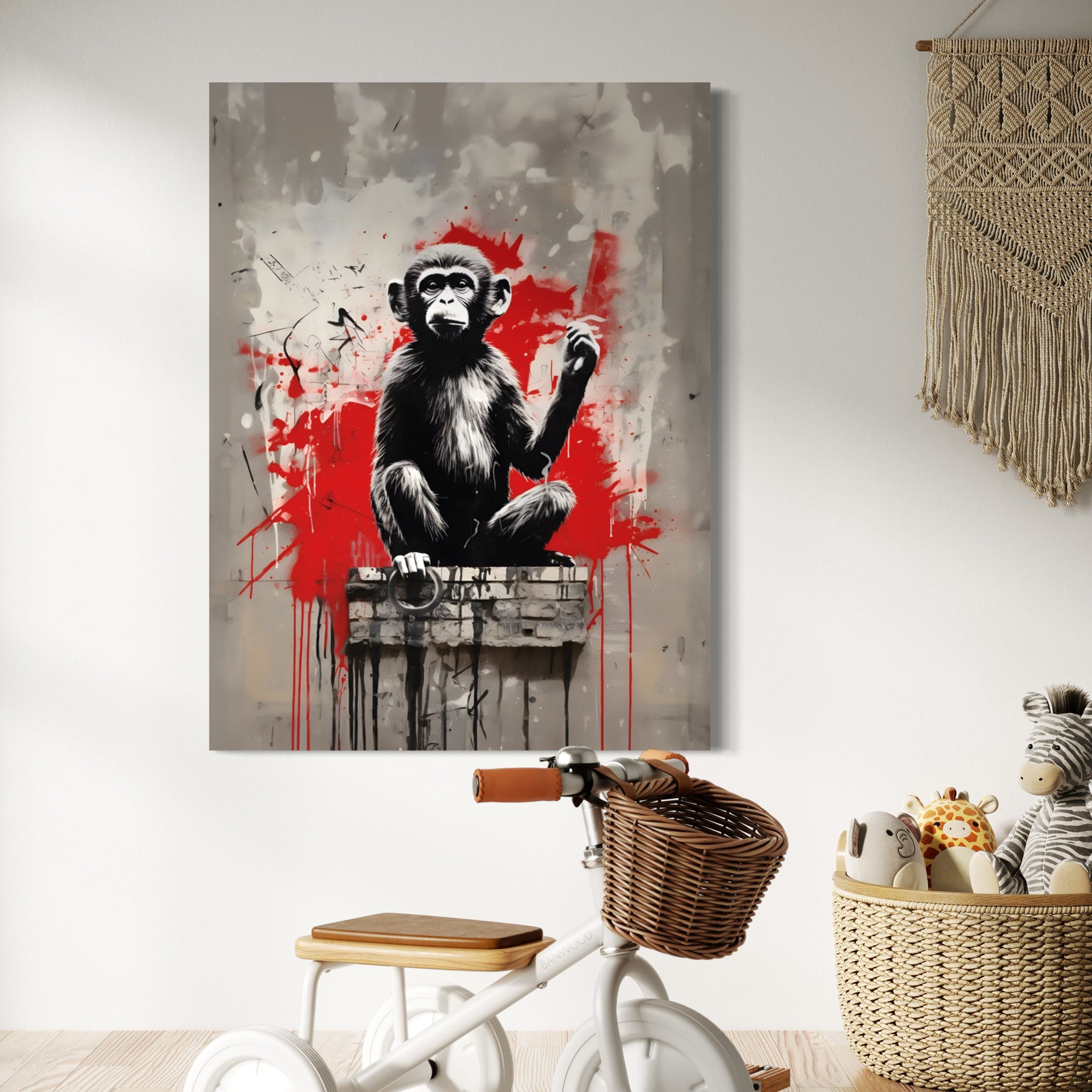Tableau Street Art Singe - Décoration Murale Design & Déco | Fabulartz.fr