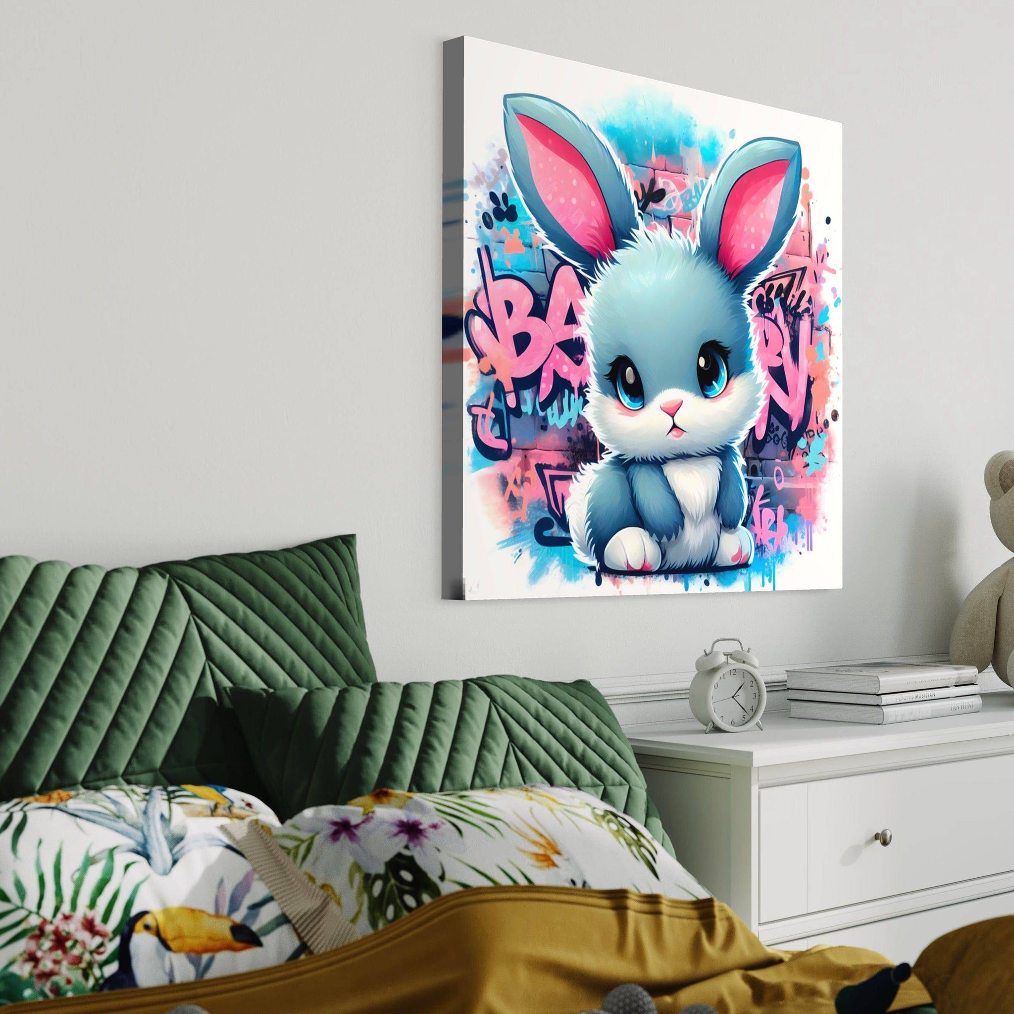 Tableau Enfant Baby Lapin - Décoration Murale Adorable Et Colorée ...