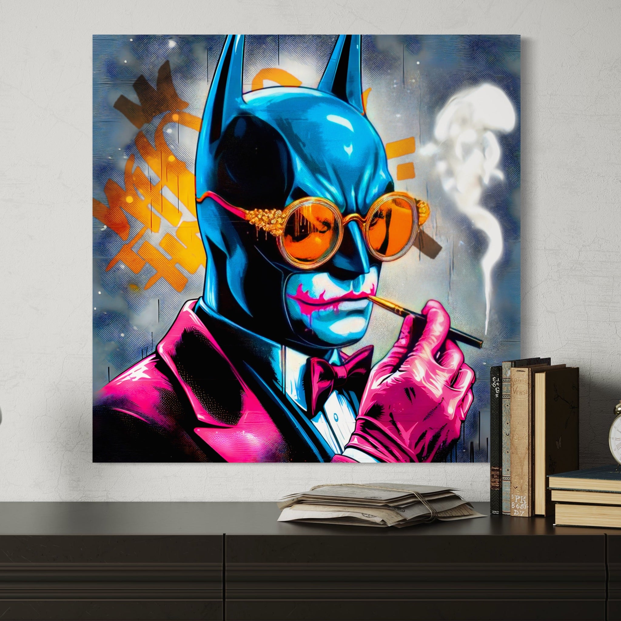 Tableau Pop Art Batman Smoking - Décoration Murale Design | Fabulartz.fr