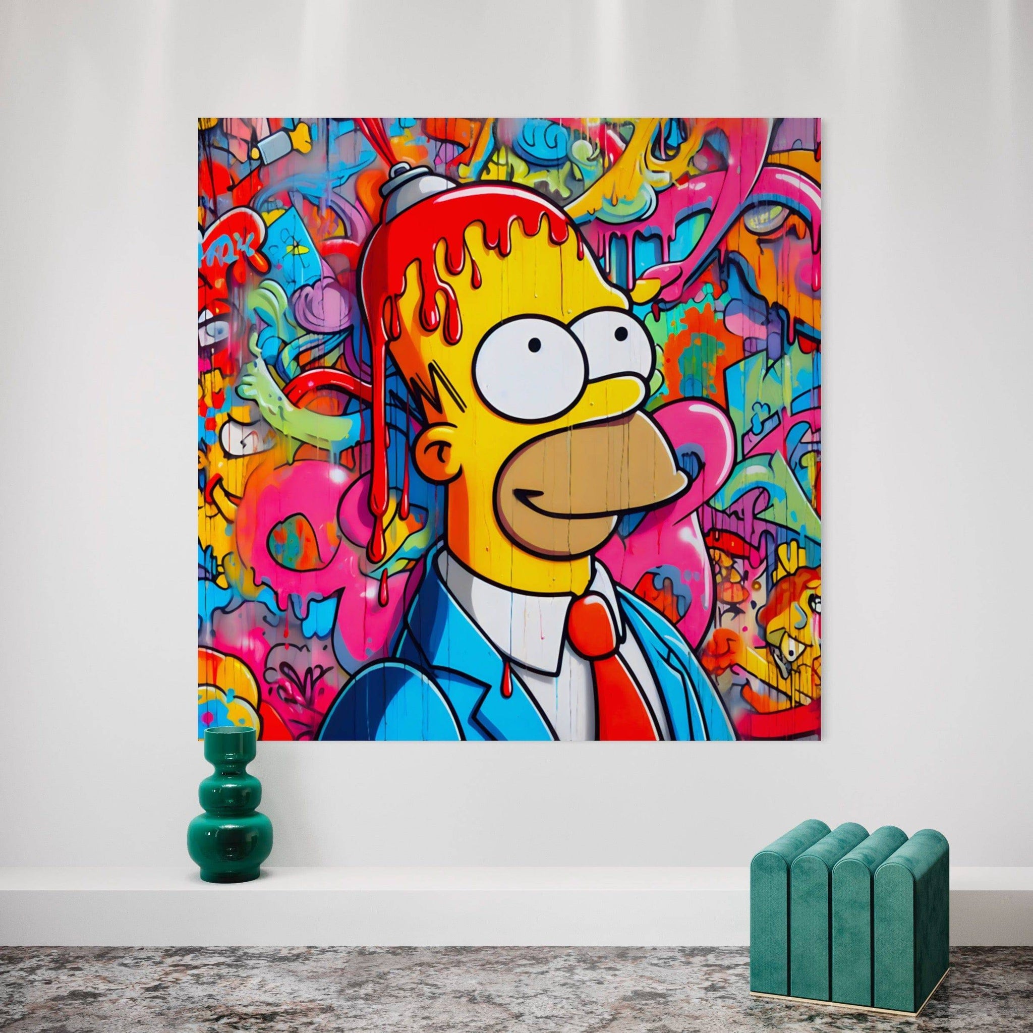 Tableau Simpson - Homer Coloré Pop Art - Décoration Murale Design ...