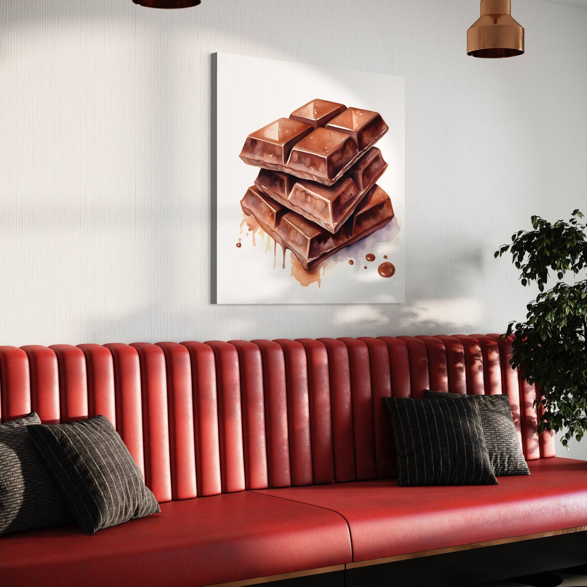 Tableau Cuisine "Gourmandise Chocolatée" - Décoration Murale Design ...