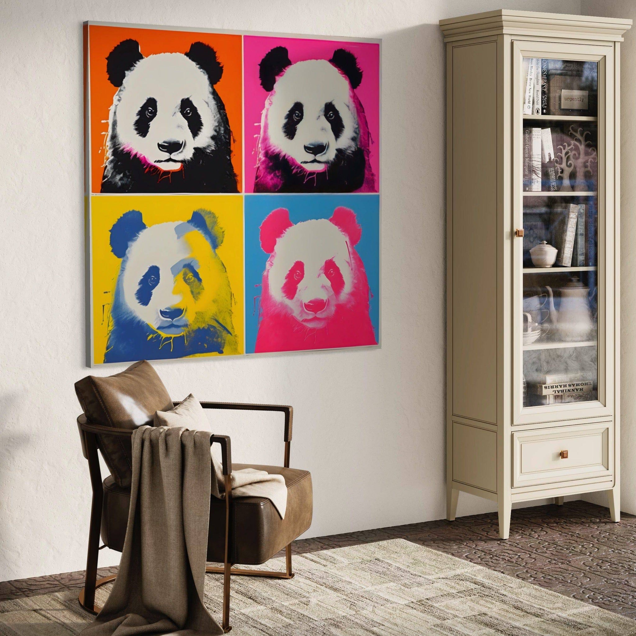 Tableau Pop Art Pandas - Décoration Murale Colorée | Art Moderne ...